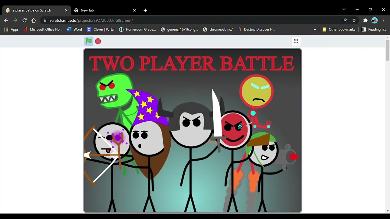 2 player battle on Scratch With my friend