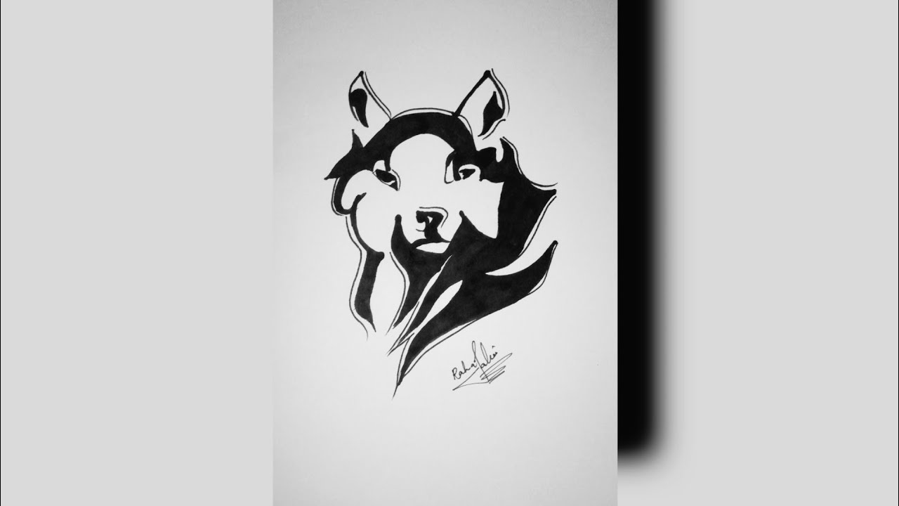 Wolf black & white vector art #artist #vectorart #beginnersart #wolfartwork #art