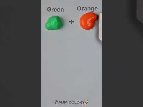 The Magic of Mixing Colors: Green, Orange, and Golden Brown! 🎨✨