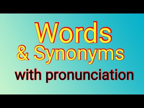 #WordsandSynonyms with their #Pronunciation with #ARAcademy
