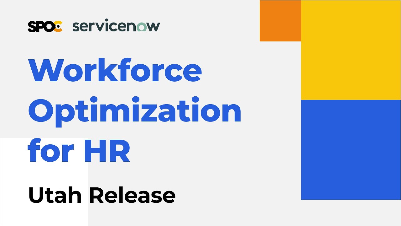 Workforce Optimization for HR_Utah Release