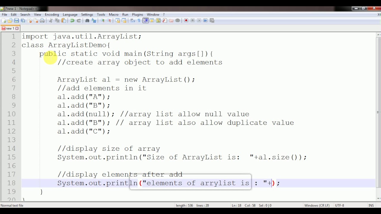 ArrayList  in java with examples