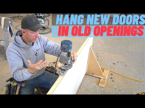 How to Hang a New Door in an OLD OPENING | Whole House Interior Door Slab Replacement