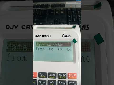 Reprinting Receipt on the Aclas CRV5X or CRV3