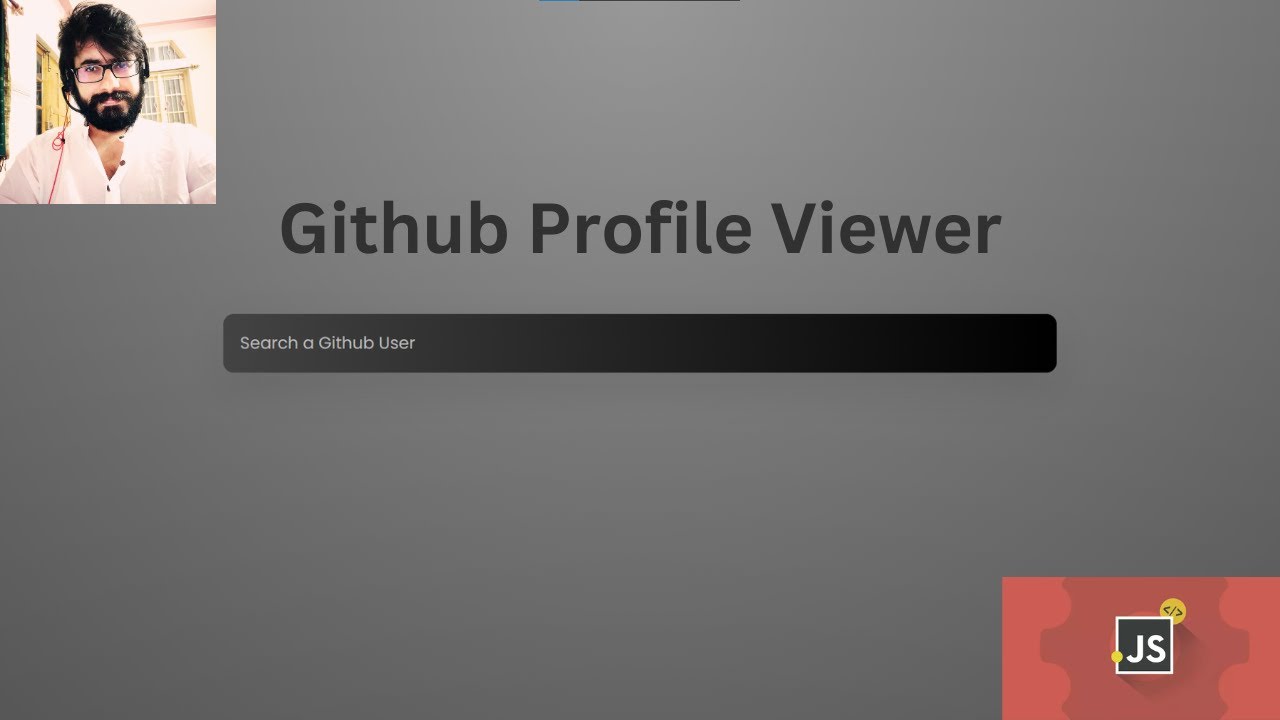 32. GitHub Profile Viewer Using HTML, CSS, JAVASCRIPT & GITHUB API.