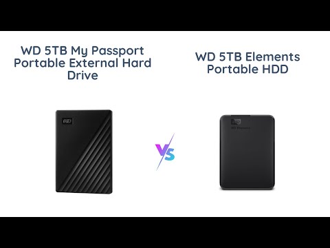 WD 5TB My Passport vs Elements Portable External Hard Drives Comparison
