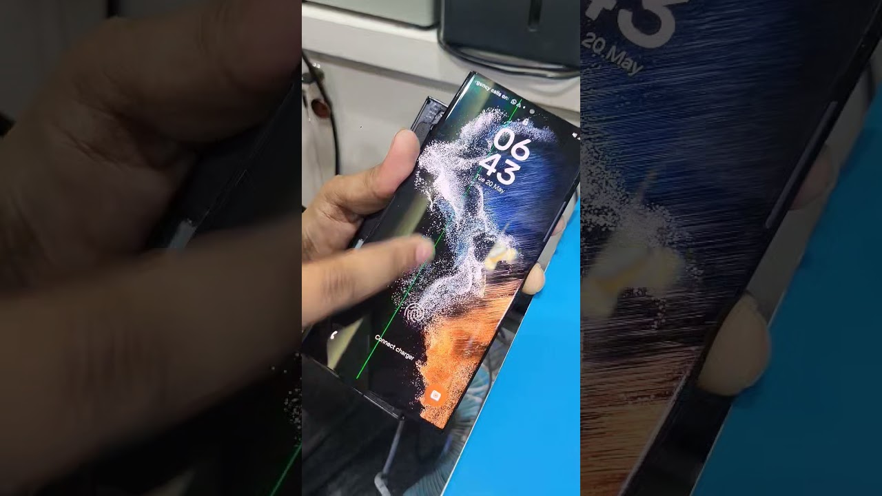 #Samsung s22 ultra #green line #repair #display #line #screen repair