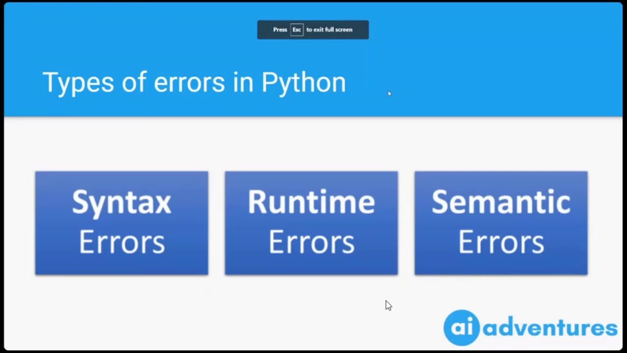 Debugging in Python : Reading & Understanding Errors