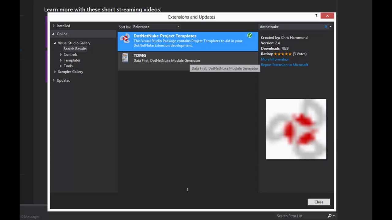 Project Creation and Installation DNN7 Module Development Tutorial Series