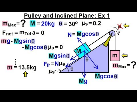 Learn Physics 4 1 Newton s Laws Examples 6 of 25 Pulley and Inclined ...