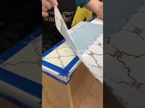 Raised stencilling with Posh Chalk stencils & metallic paste!