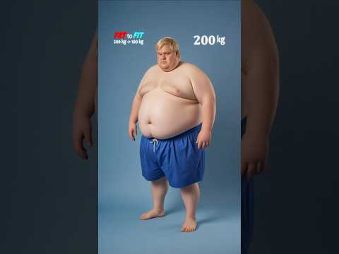 Fat to fit evolution, from 200kg to 100kg What is the idral weight for you? #fitness #evolution #ai