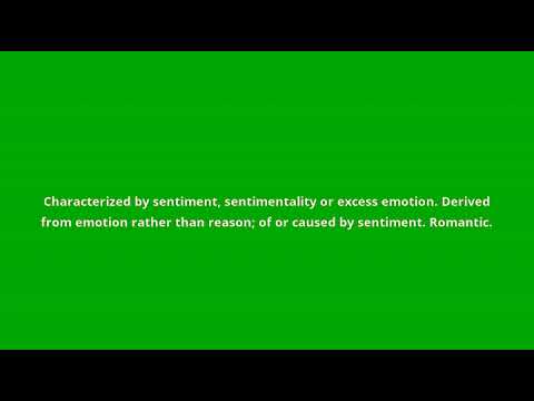 what is the meaning of sentimental