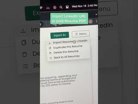 Turn Your LINKEDIN Into a RESUME ✍️
