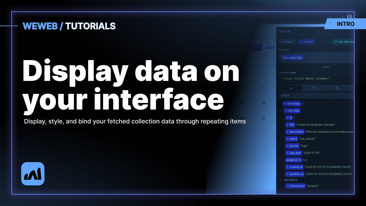 Display data on your interface