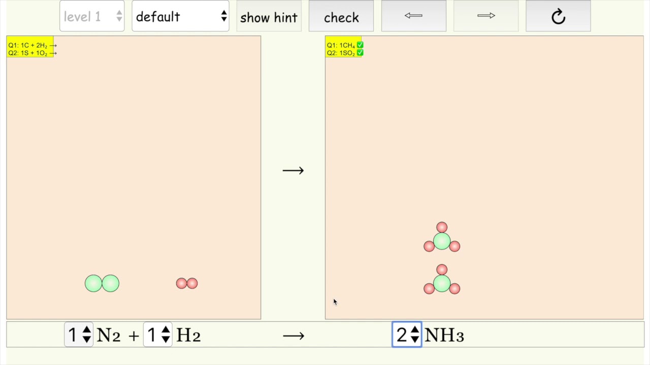 Balancing Equations Applet