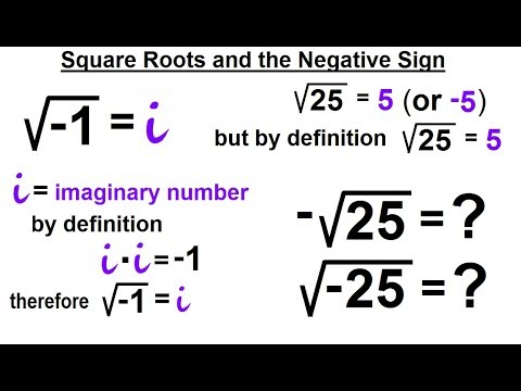Algebra - Ch. 17: Roots and Radicals (6 of 20) How to take the Square Root of a Negative Number?
