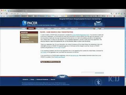 How To Search Federal Court Records Using PACER with the ICIJ