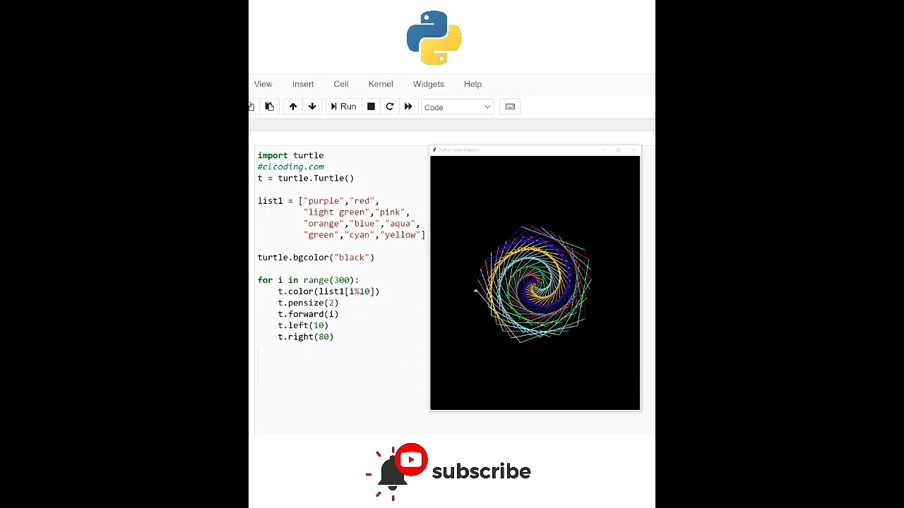 #python #codewithharry #animation #pygame #turtle #program #programming #it #technology