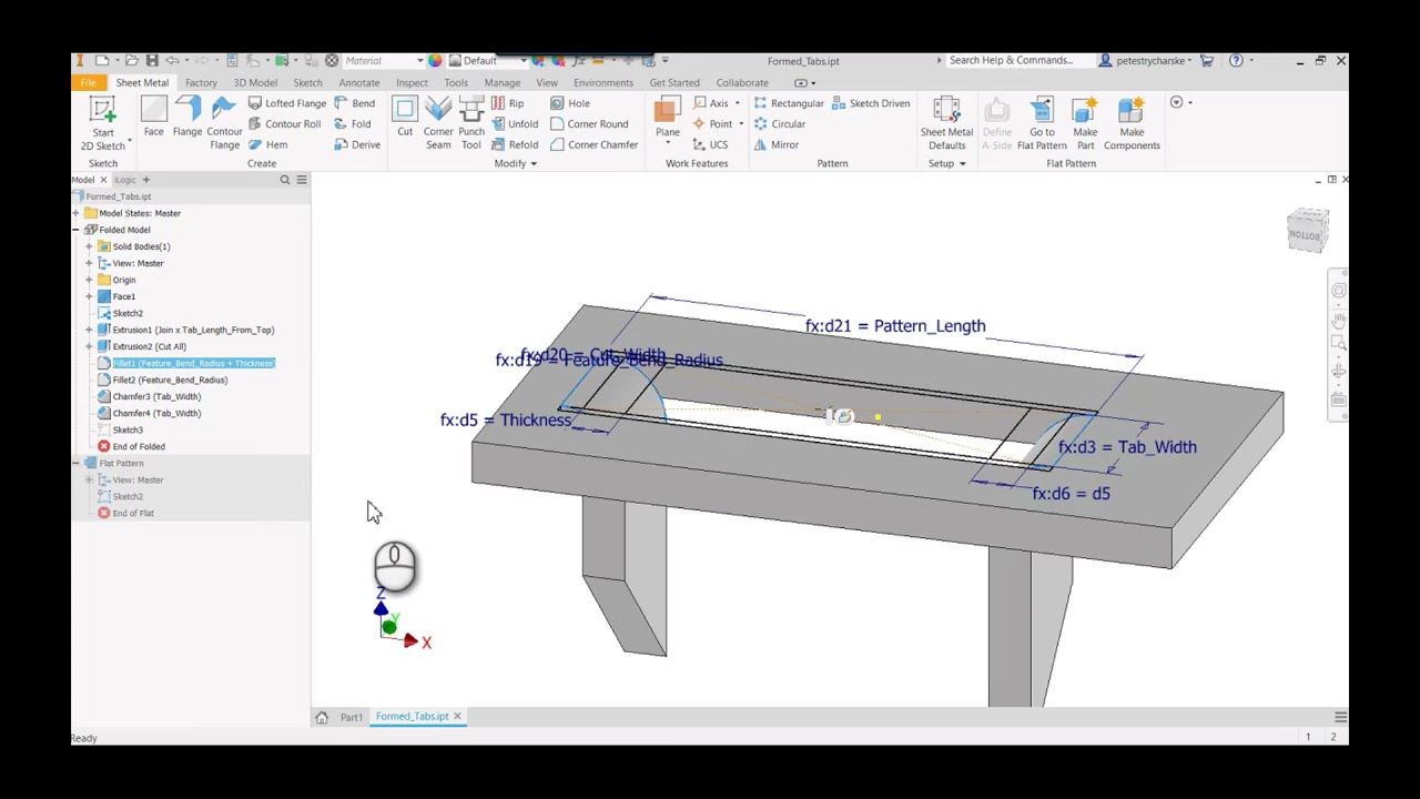 Inventor - Create a Formable Punch with an Accurate Cuttable Flat Pattern