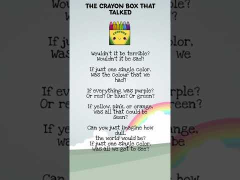 The Crayon Box That Talked | Poems in English | English poems for kids | #shorts