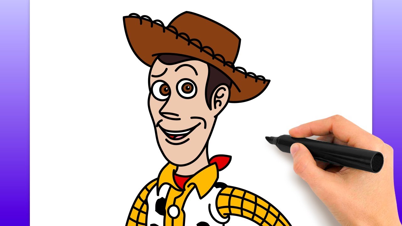 Cómo Dibujar A Woody De Toy Story (Tutorial De Dibujo Fácil)