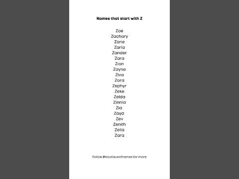 Names that start with Z #names #english #englishlanguage #namesuggestions #name #nameinspiration