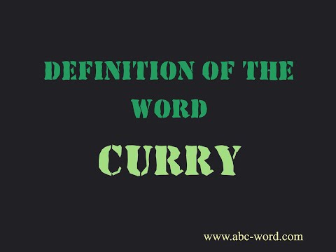 Definition of the word "Curry"