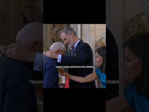 king Felipe wore medal incorrectly #king #princess