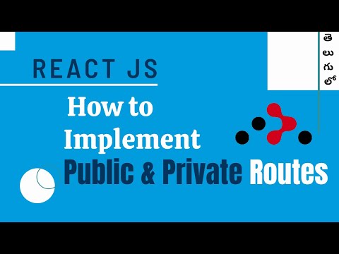 Public and Private routes in React JS | Telugu Tutorials