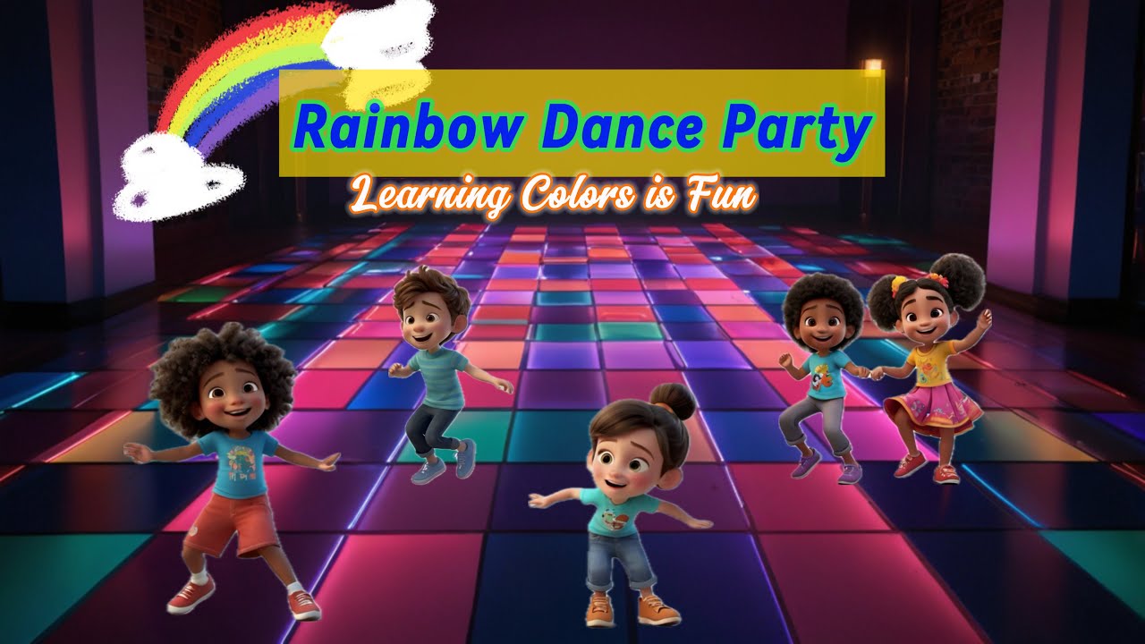 Rainbow dance party: Learning Colors is FUN!