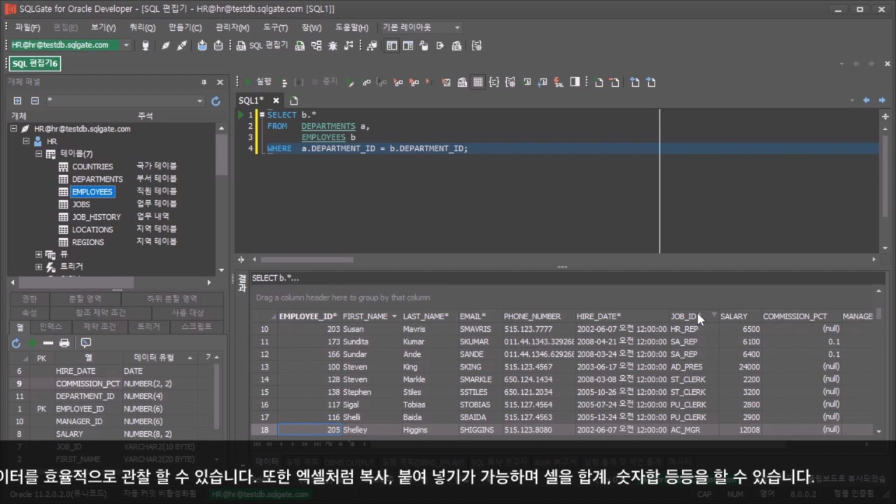 SQLGate Features - Grid Functionality