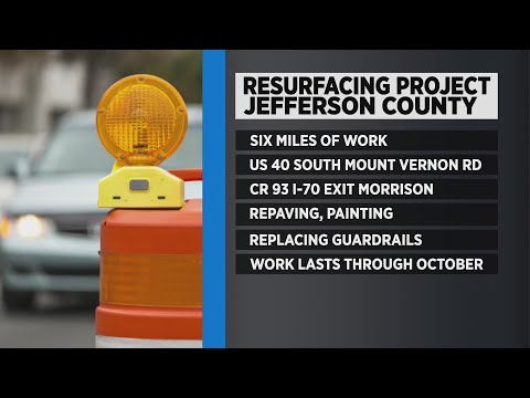 CDOT Has Begun A Resurfacing Project Along US 40 In Jefferson County