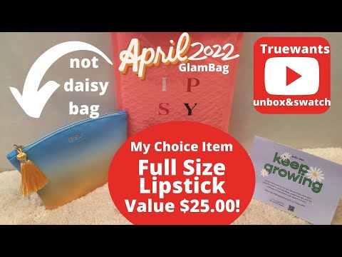 IPSY April 2022 Glam Bag PAID $13 includes a Full Size Lipstick $25.00 & ADDON Unboxing & Swatches !