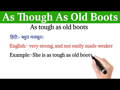 As tough as old boots idiom meaning in hindi #astoughasoldbootsidiommeaninginhindi#astoughasoldboots