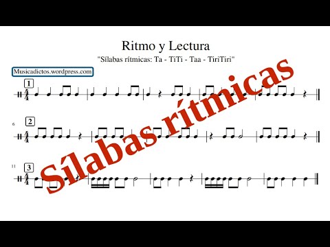 Ritmo y lectura (sílabas rítmicas) – Musicadictos