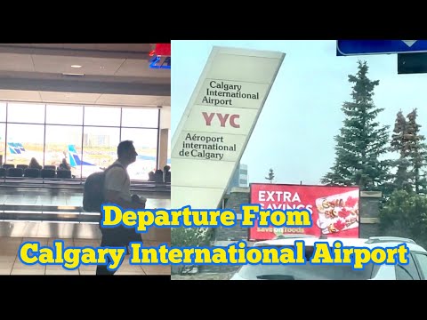 Departure from Calgary Airport | YYC Airport Food court | Vacation travel vlog