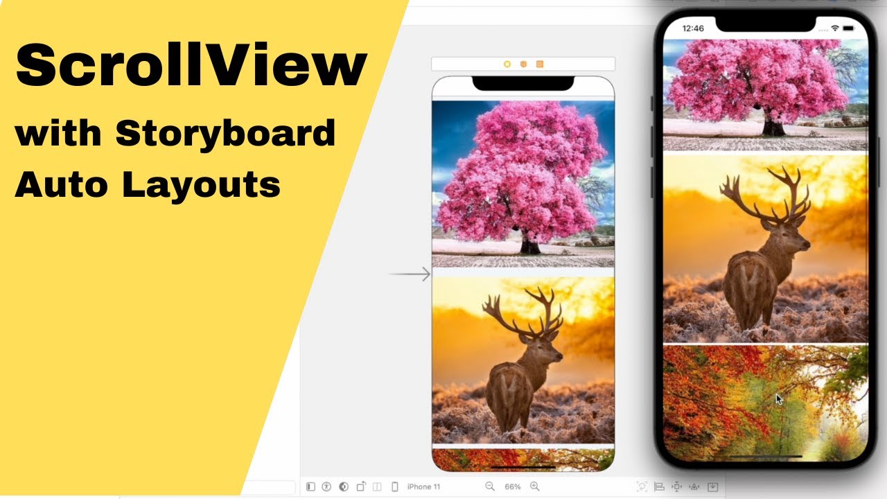 Add ScrollView in iOS with storyboard (Xcode) - Easiest way