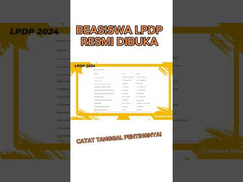 Info Beasiswa S1/S2/S3 di Tahun 2024 l Beasiswa LPDP#shorts #infobeasiswa #lpdp