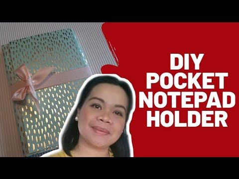 HOW TO MAKE A DIY POCKET NOTEPAD Holder/NOTEPAD POCKET HOLDER