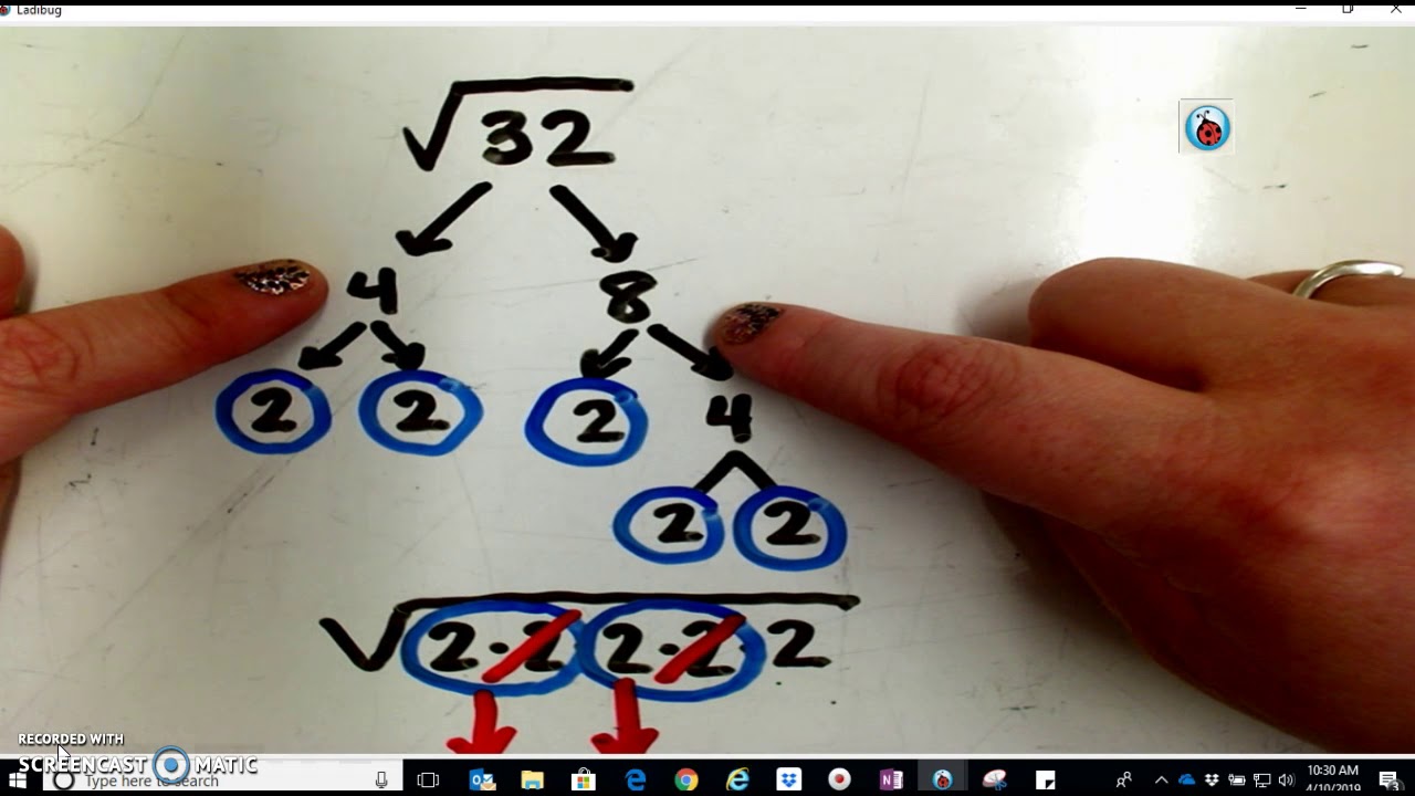 Simplifying Square Roots - Prime Factorization 
