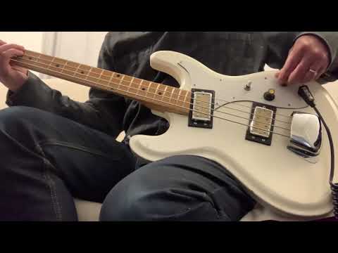 1970’s Univox Hi Flyer Phase IV Short Scale Bass Rare White w | Reverb