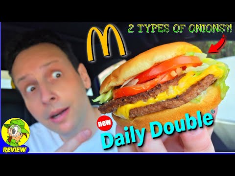 McDonald's® Daily Double® Review 🍔✌️😋 2 Types of Onions?! 🤔 Peep THIS Out! 🕵️♂️