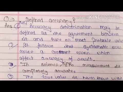 Accuracy || Absolute error and Relative erron || Analytical chemistry Topic