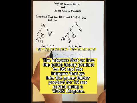 Highest Common Factor (HCF) and Lowest Common Multiple (LCM) #maths #education #learnmaths