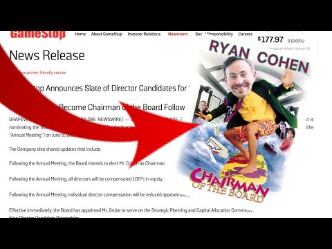 GameStop (FINALLY) Names Ryan Cohen ‘Chairman of the Board! $GME