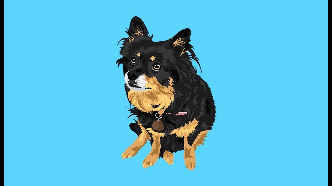 How to do VECTOR ART | Cute Dog