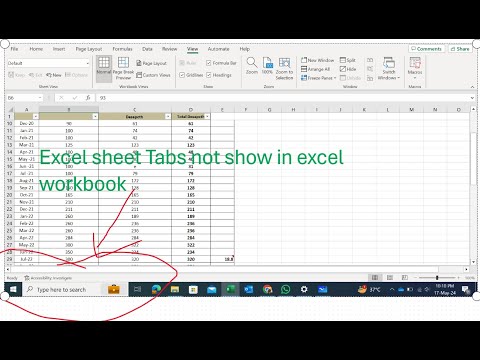 Sheet Tabs Not Showing in Excel | Sheet tabs are not showing in your Excel workbook