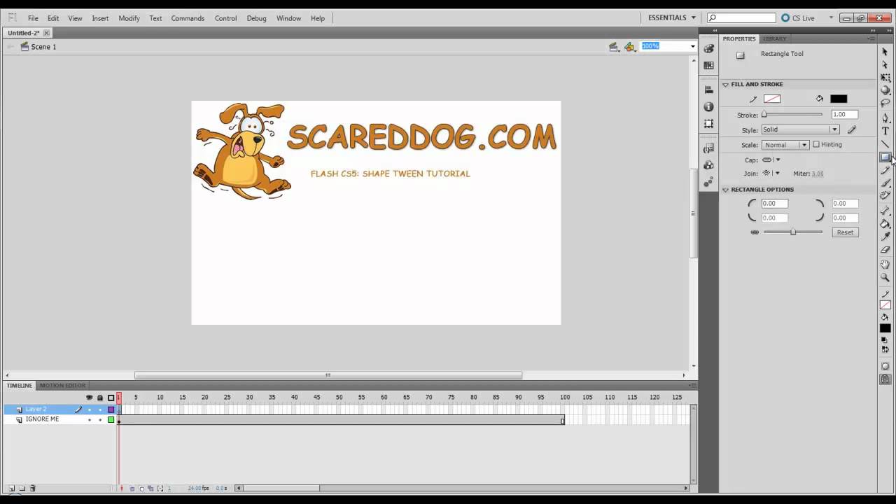 Shape Tween Tutorial - Flash CS5