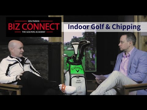 How does chipping work for indoor golf and the Trackman system?